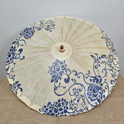 Asian Paper Parasol - Blue Floral | Interiorwise | French & Vintage ...